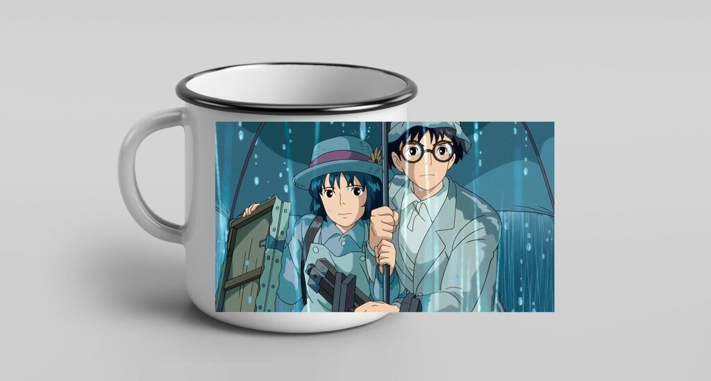 Кружка металлическая эмалированная Ветер крепчает, The Wind Rises №7