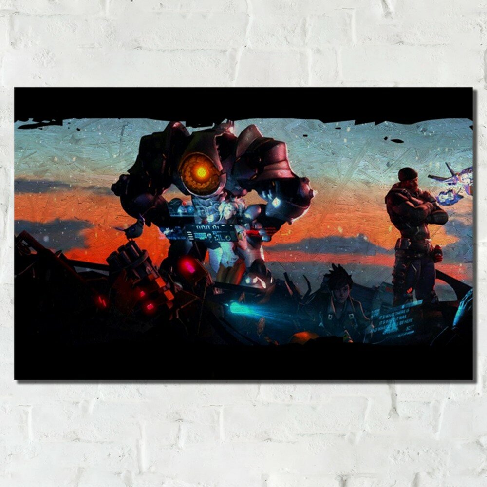 Картина интерьерная на рельефной доске ОСП Игры Overwatch - 15109
