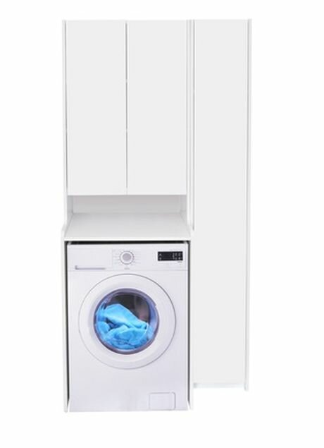 Шкаф колонна Aquaton Лондри, 65см , для стиральной машины, цвет белый