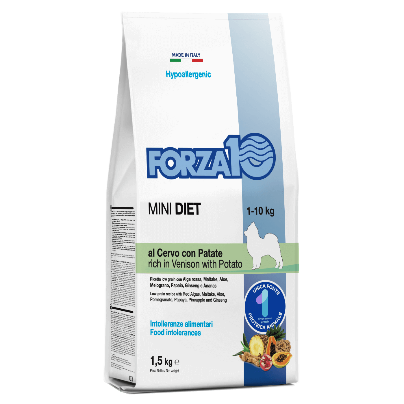 Forza 10 Корм для собак мини пород гипоаллергенный Mini Diet Cervo con Patate с олениной и картофелем 1,5кг