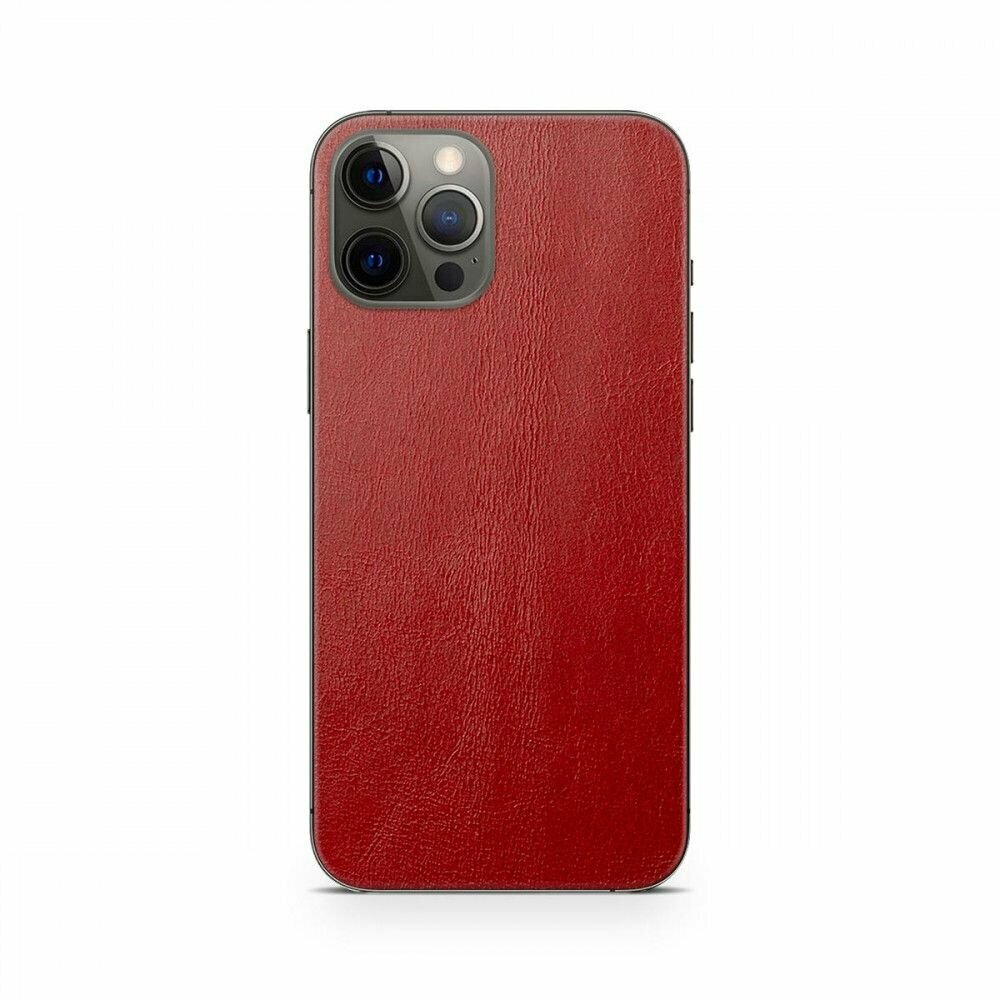 Наклейка Glueskin из натуральной кожи Just Red для Apple iPhone 15 Pro Max