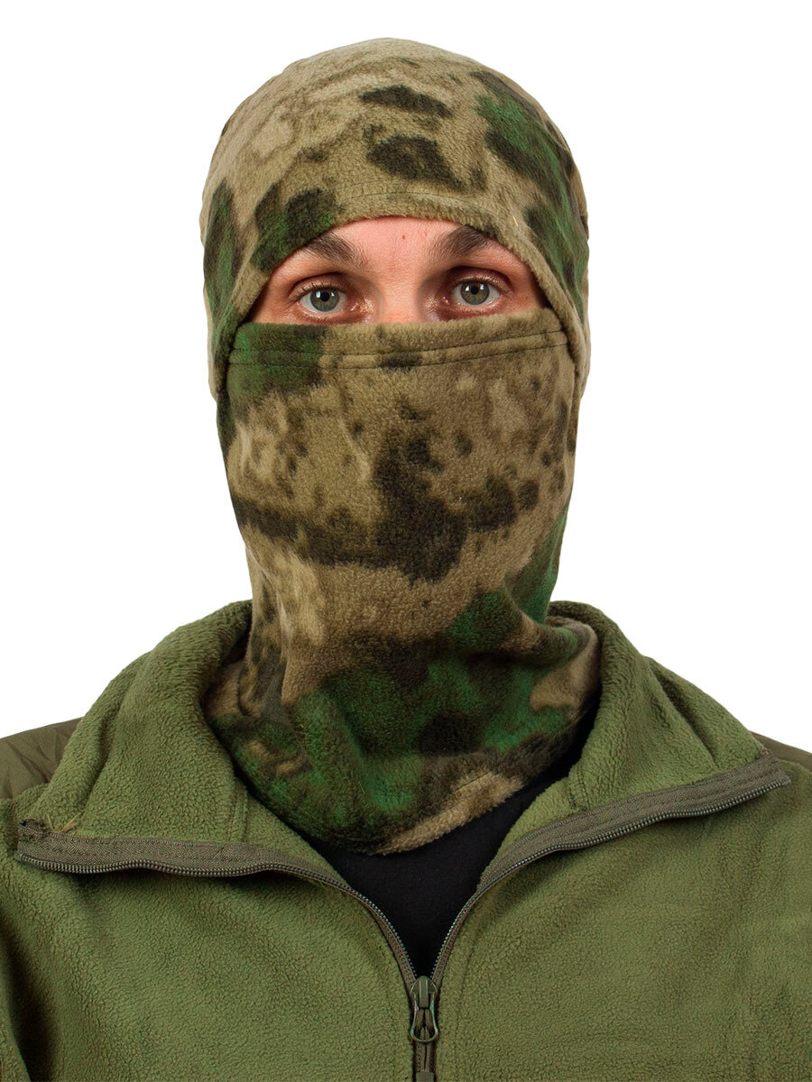Балаклава Kamukamu Балаклава флисовая повседневная камуфляж Зеленый для мужчин