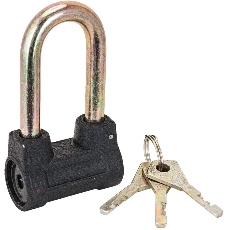 Замок навесной УЗК стандарт AL-660L Европакет (63xd=9,5) алюм/ст. черн(3кл) 1895519 4860