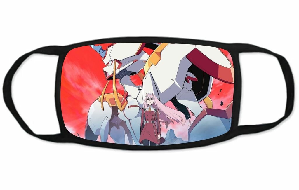 Маска на лицо Любимый во Франксе, Darling in the Franxx №2, Взрослая - 20 на 12, 5 см