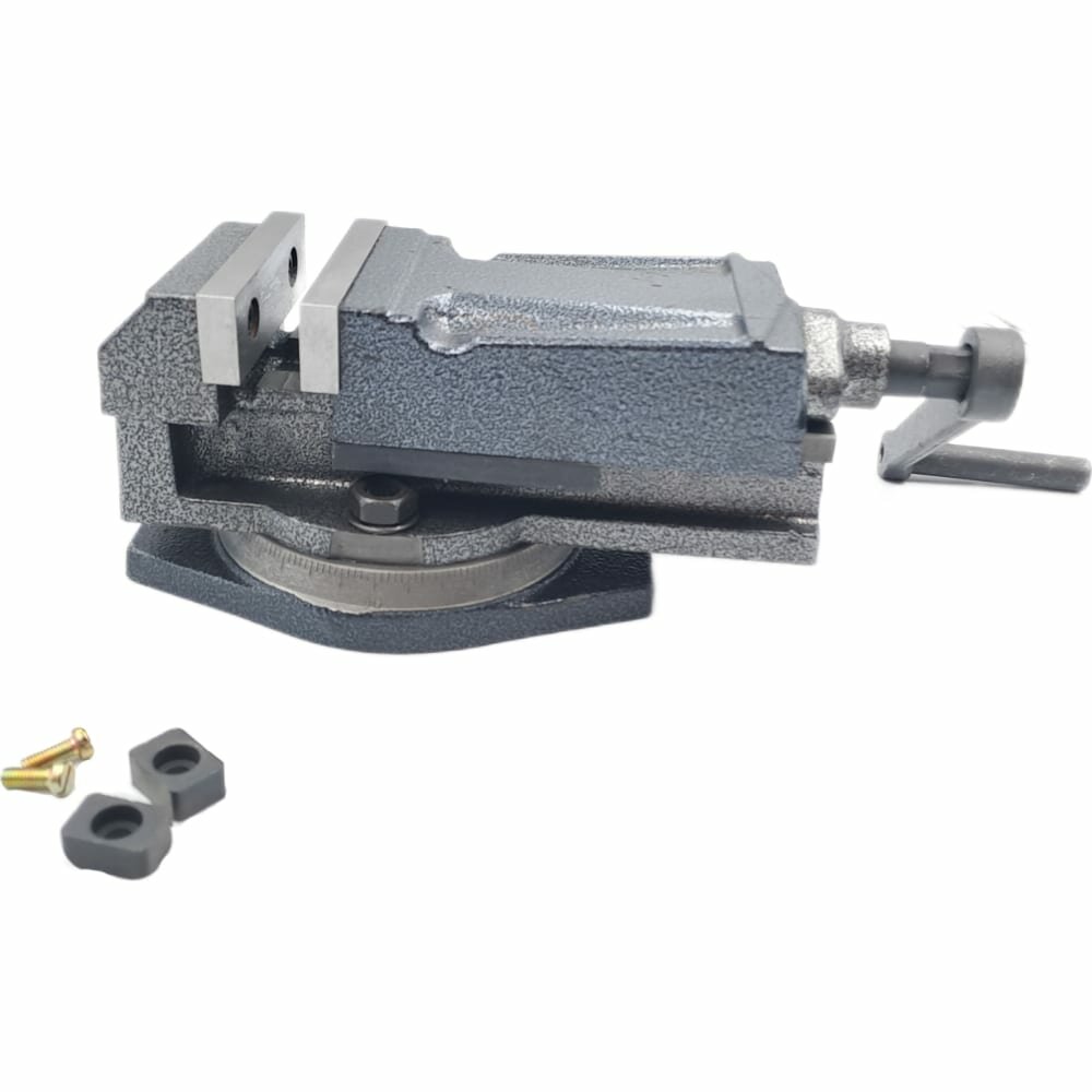 Станочные тиски TORNERI с закрытым винтом поворотные L губок 80 мм, серия QH80 045755