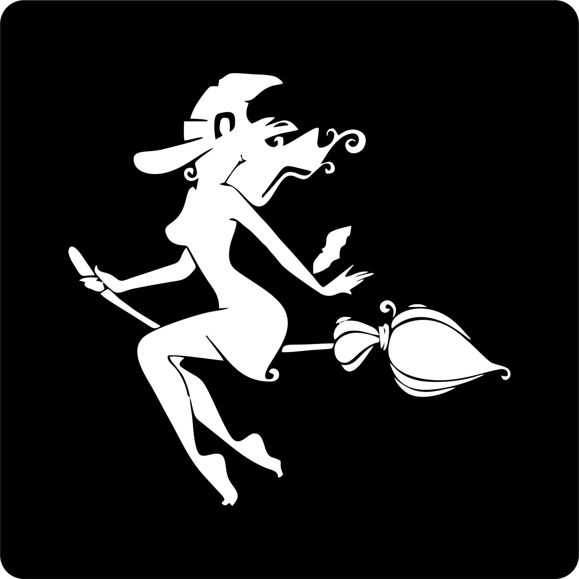 Наклейка на авто Ведьмочка 25х25 смвлагостойкие, оригинальные, аксессуары для авто.