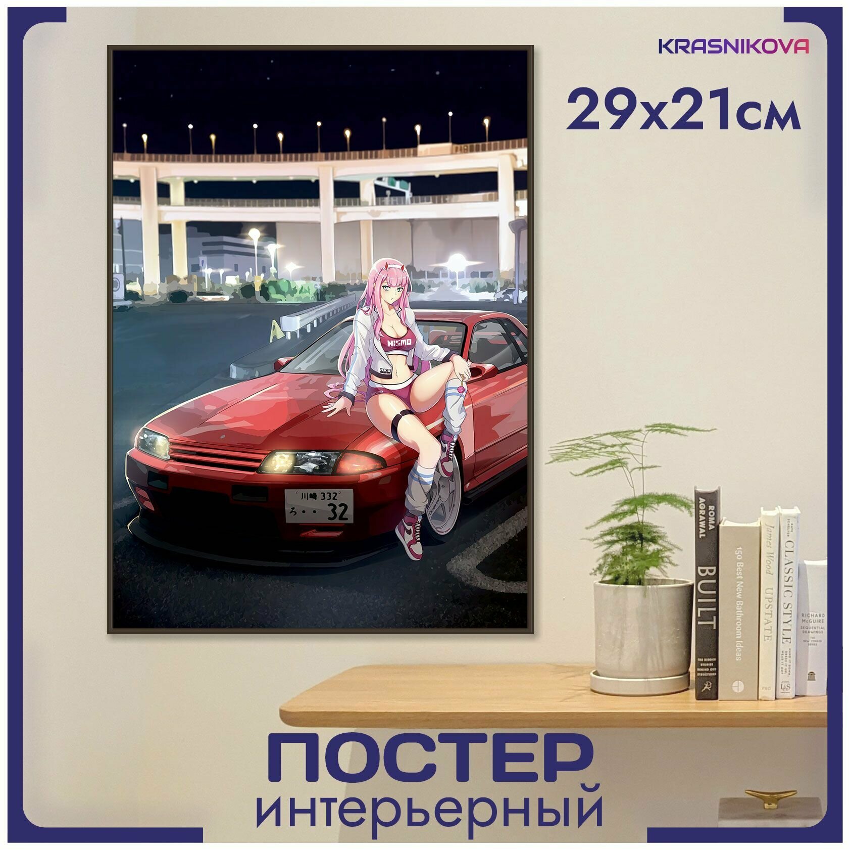 Постеры на стену аниме милый во франксе jdm