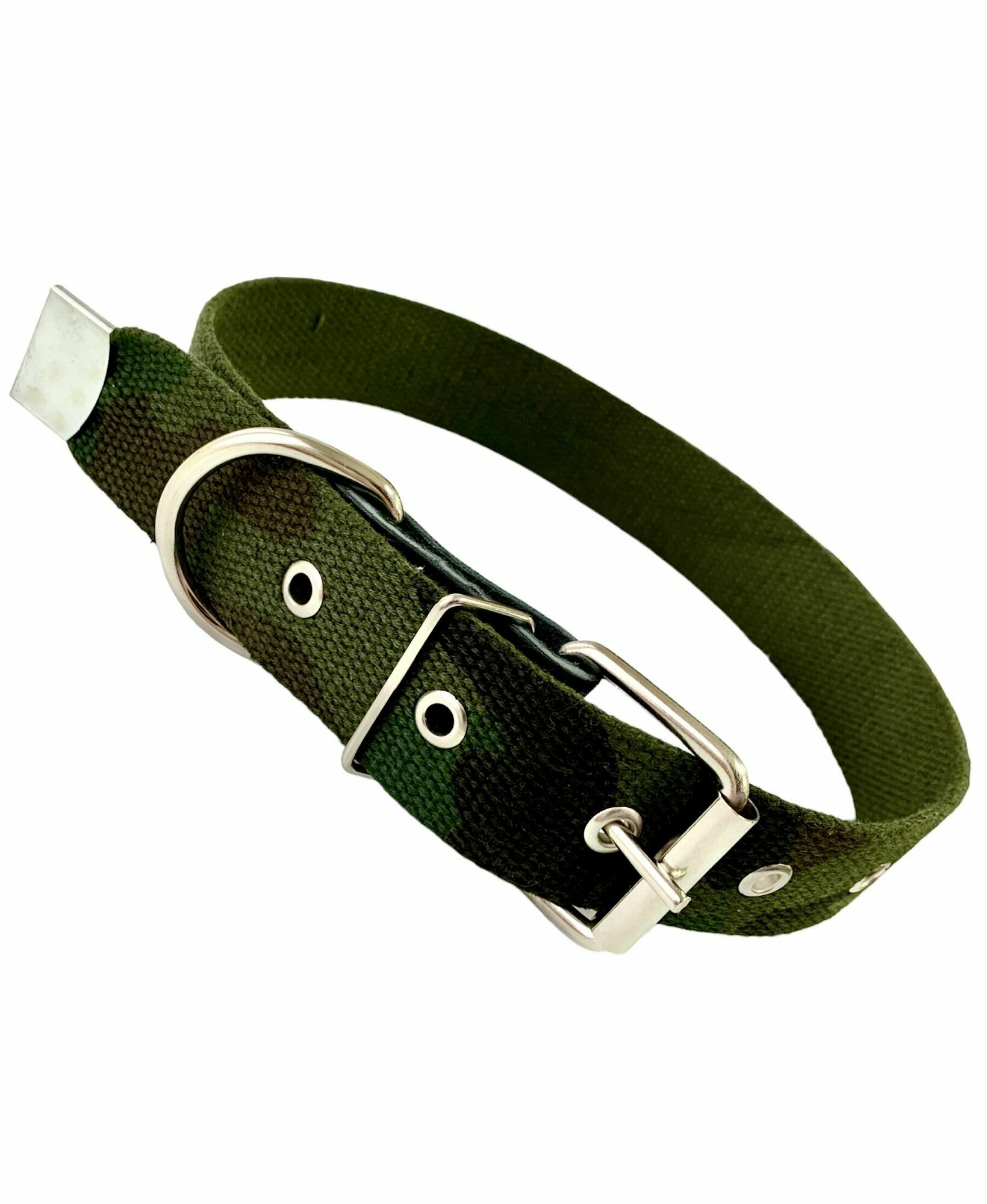 Ошейник для собак брезентовый камуфляжный 30 однослойный