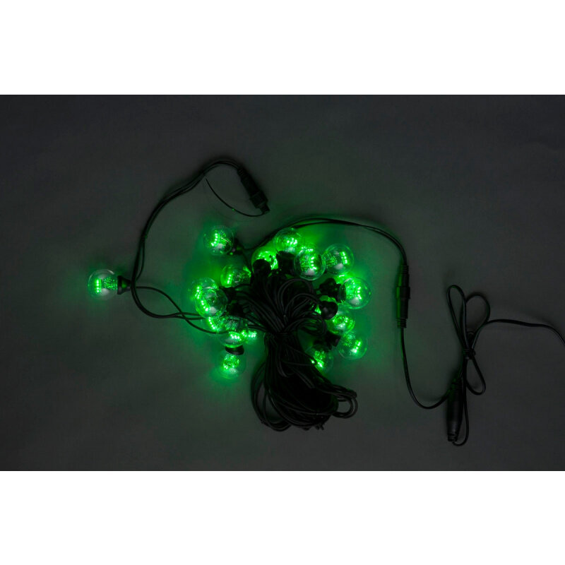 LED-2BLR-50CM-10M-240V-G Гирлянда Белт-лайт 10м, IP65, 20 зеленых ламп/черный провод. Neo-Neon