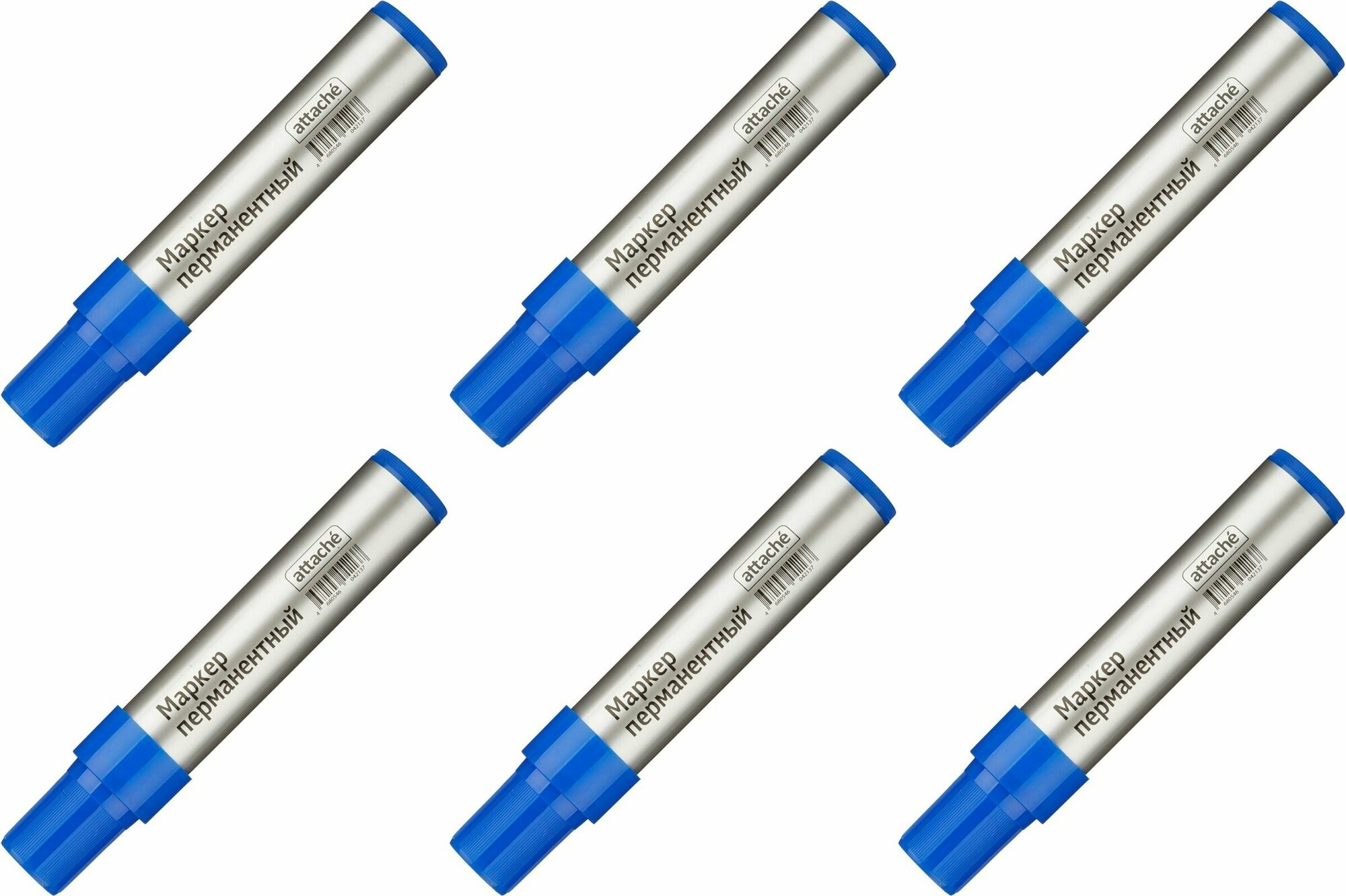Attache Маркер перманентный Синий, 3-10 мм, 6 шт