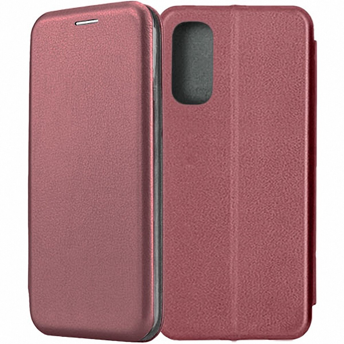 Чехол-книжка для TECNO Pova 3 темно-красный / подставка, отделение для карт