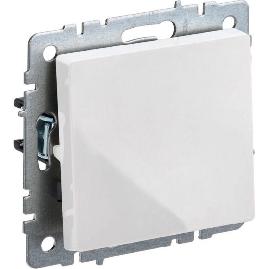 Выключатель Iek 1-кл. СП BRITE ВС10-1-0-БрБ 10А белый, BR-V10-0-10-K01