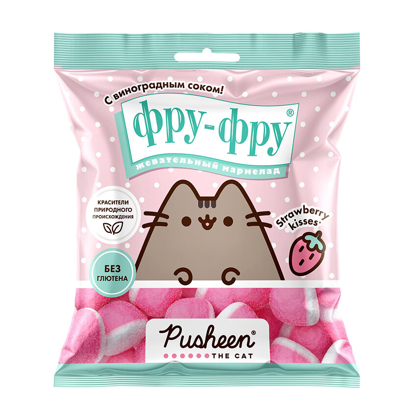 Жевательный мармелад ФРУ ФРУ PUSHEEN Клубничный поцелуй 80 г