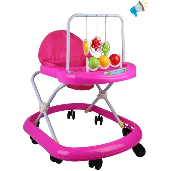 Ходунки Наша Игрушка , 8 колес, звук, розовый