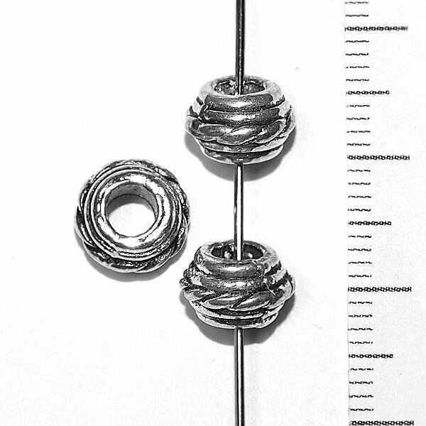 Металлическая бусина Бутон 0008520 серебряный цвет 9x5 мм, цена за 10 шт.