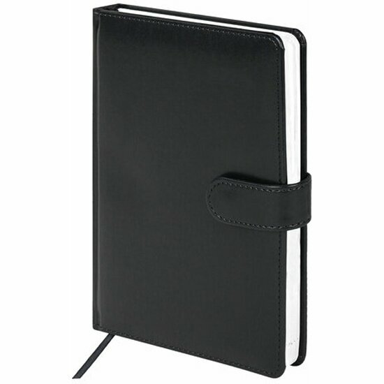 Ежедневник Galant недатированный А5 148х218 мм "Ritter", под кожу, 160 л, черный, 114464