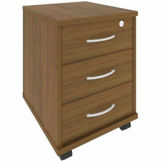 Тумба Riva подкатная 3 ящ. с фолдингом А. ТМ-3F Орех 420*450*556