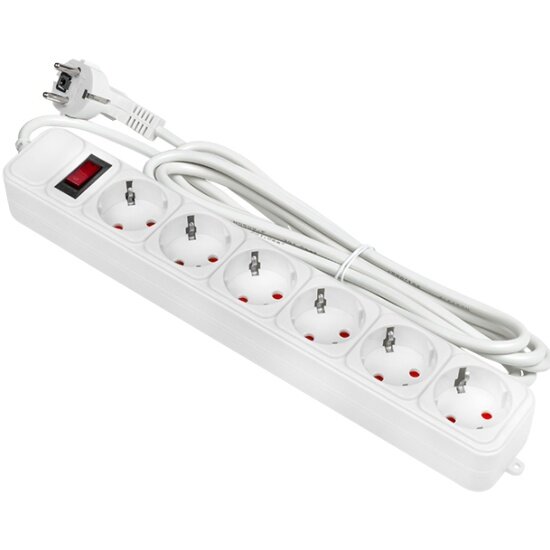 Удлинитель Ekf с сетевым фильтром 6х3м с заземл. 16А IP20 Блокбастер XL 3.2кВт ПВС 3х1 с выкл. PROxima, UFA16-310-6-03