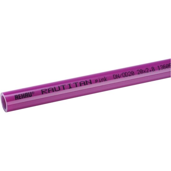 Труба Rehau RAUTITAN pink, отопительная, 20x2,8, (бухта 120 м)
