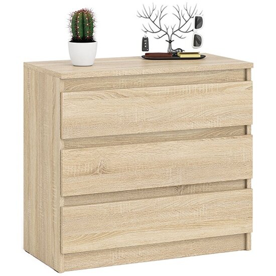 Комод Свк Мори МК800.1, цвет дуб сонома, ШхГхВ 80,4х41х73 см.