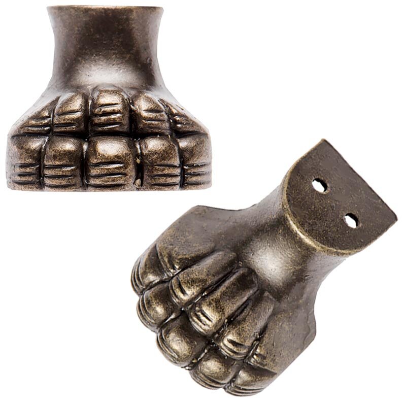 Ножка для шкатулки Лапа 0010777 бронзовый цвет 29х25х25 мм, цена за 2 шт.