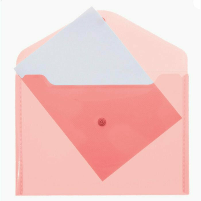 Папка-конверт на кнопке А4(235*325) 120мкм Attomex красная арт.3071818. Количество в наборе 20 шт.