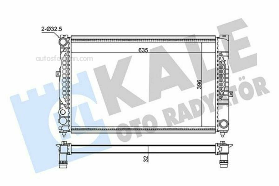 KALE 348305 Радиатор системы охлаждения Audi A4, A6-, Skoda Superb
