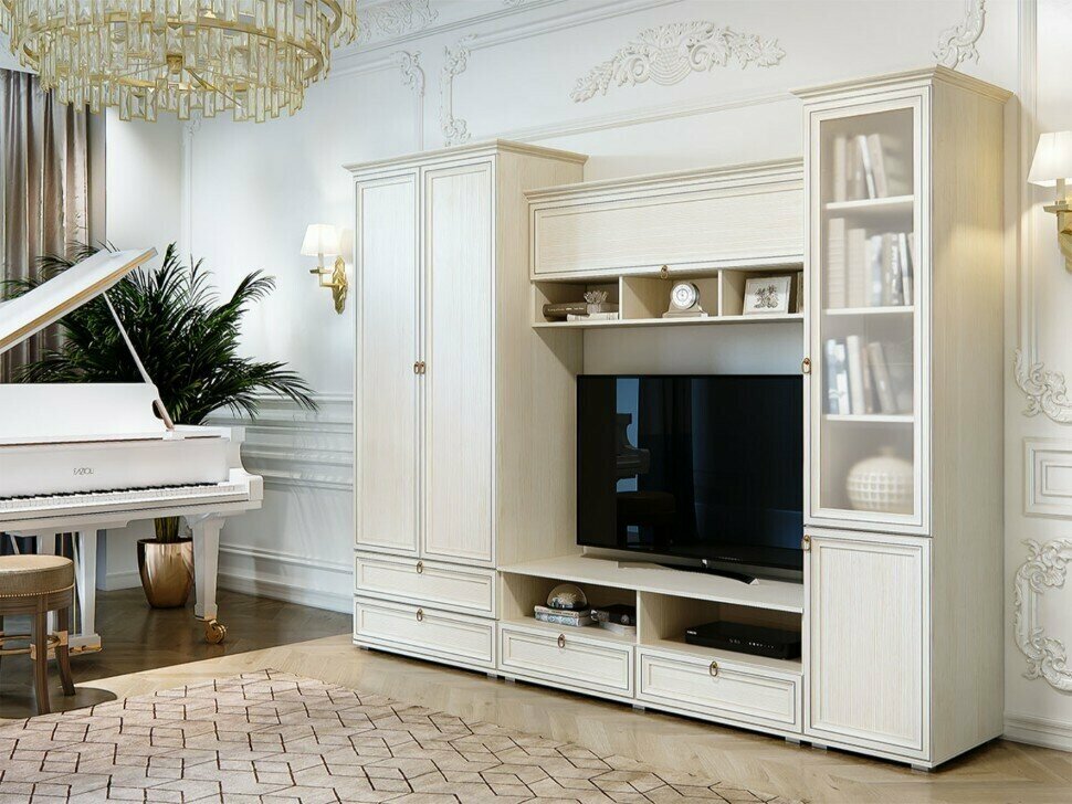 Комплект мебели для гостиной "Престиж-2" Сандал светлый