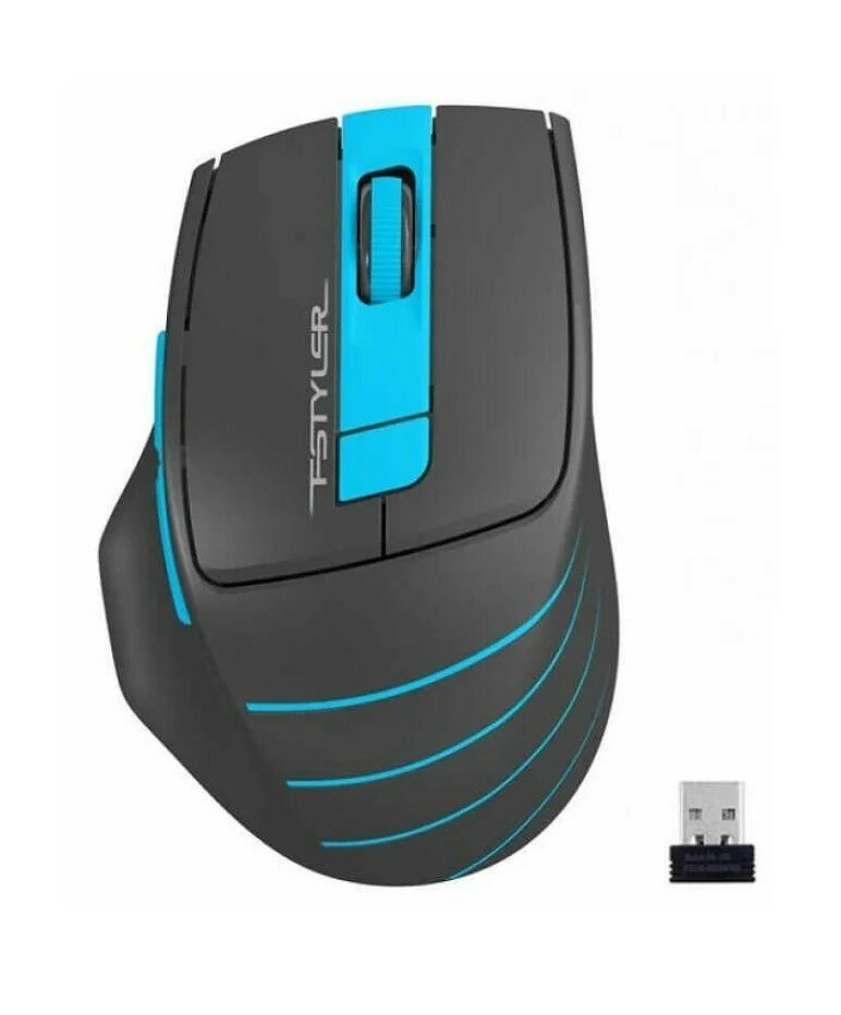 Беспроводная мышь A4Tech Fstyler FG30, серый/синий