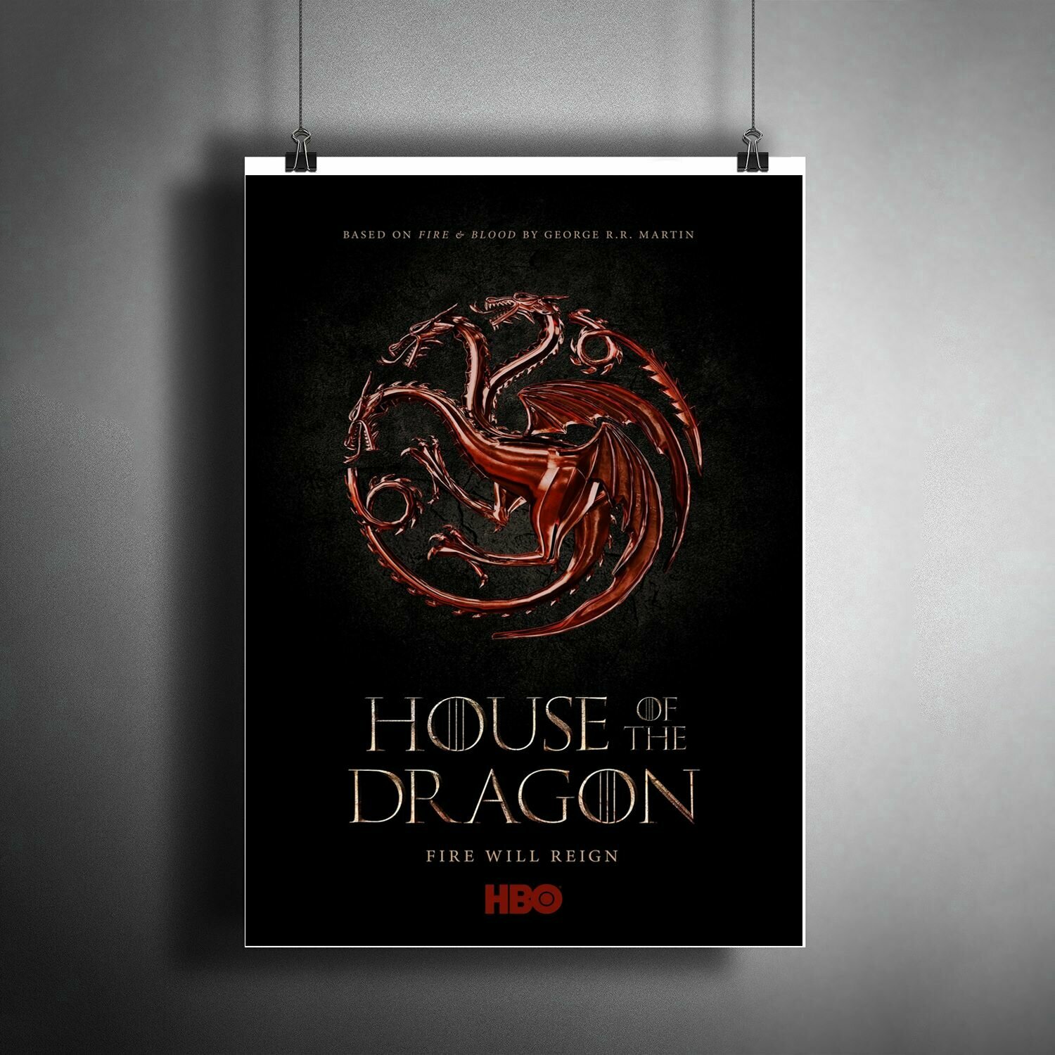 Постер плакат для интерьера "Сериал: Дом Дракона. House of the Dragon. Приквел телесериала "Игра престолов". Дом Таргариенов" / A3 (297 x 420 мм)