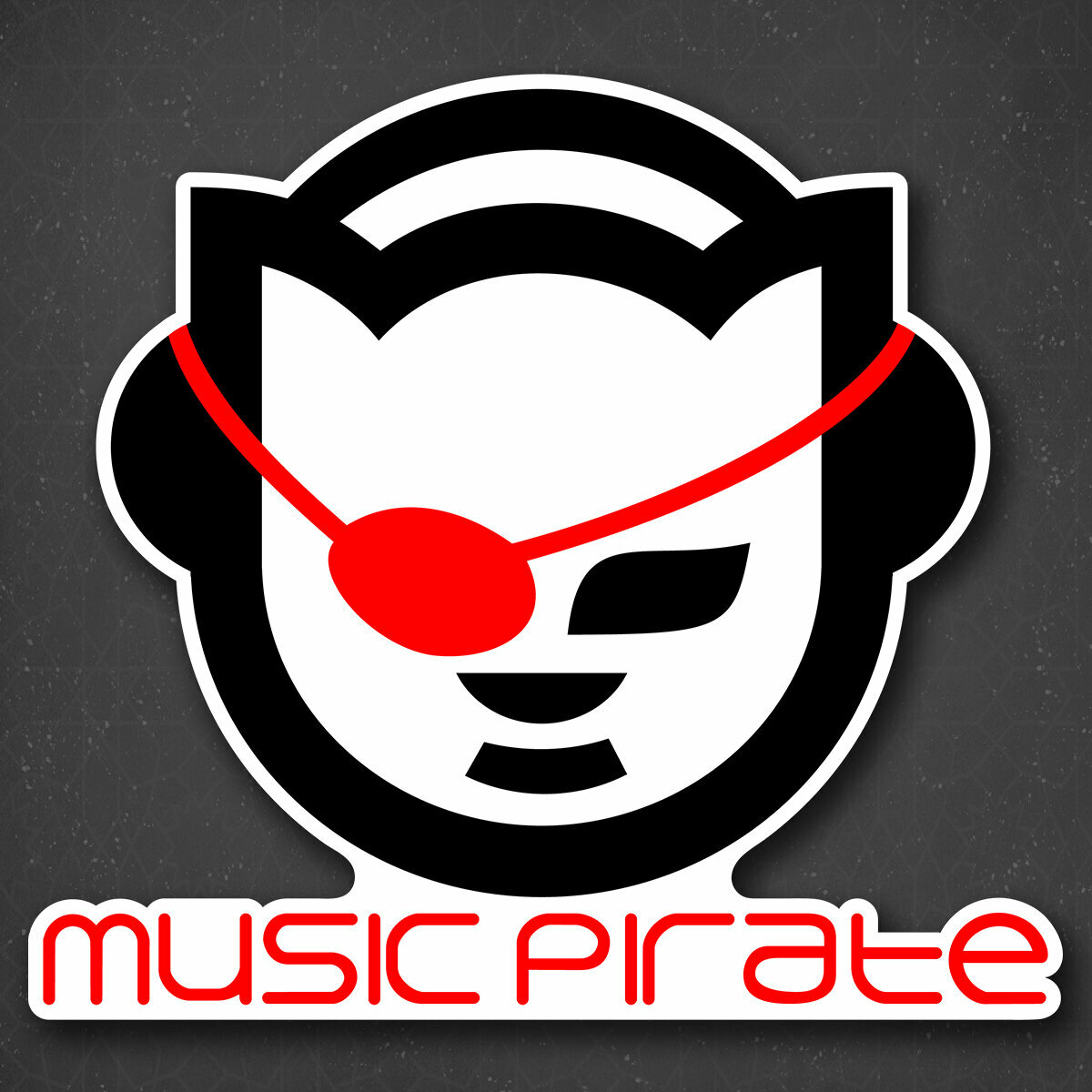 Наклейка на авто "Music pirate - Музыкальный пират" 20x19 см
