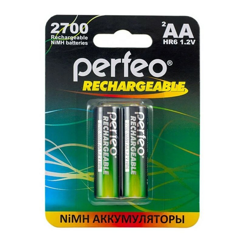 Батарейка аккумуляторная PERFEO HR6, блистер, (1 уп - 2 шт), AA, 2700 мАч