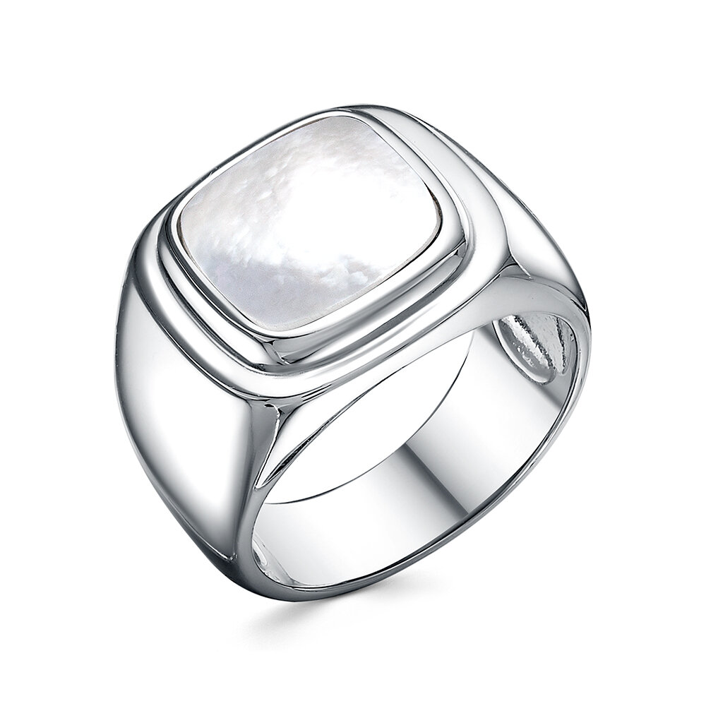 Кольцо, серебро, 925 проба, перламутр