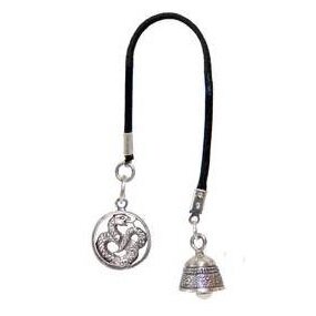 Серебряная закладка для книг Колокольчик и змея (Подарок на Год Змеи)