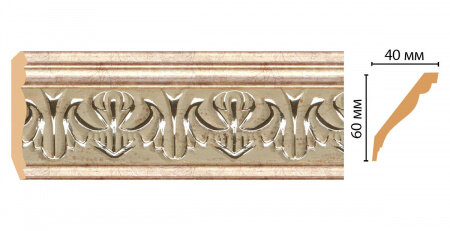 Плинтус Потолочный Decomaster 148B-59ДМ В45хШ30хШ2400 мм / Декомастер.