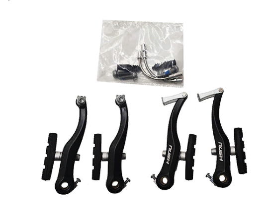 Набор тормоза V-Brake 115 mm с алюмин. регул, RUSH (RADIUS), пер+зад, без ручек и тросов, 3122628-18