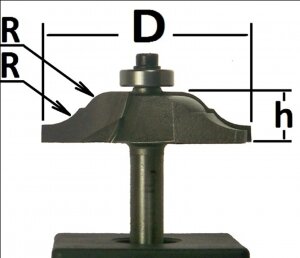 Фреза Globus 2101 R6 кромочная калевочная