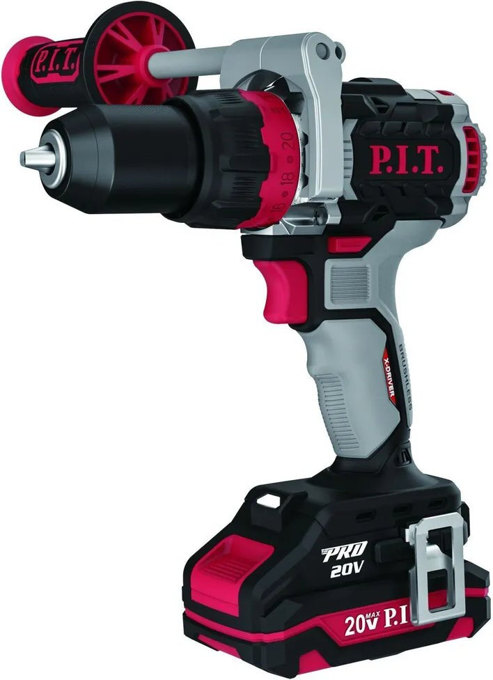 Дрель-шуруповерт аккумуляторная P.I.T. PSB20H-13C/1 110Вт патрон быстрозажимной, совместима с ледобуром для рыбалки