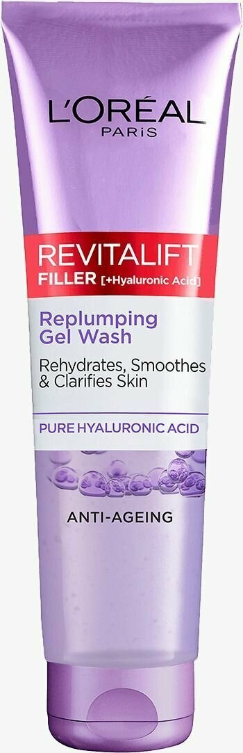 Гель для умывания L'Oreal Revitalift Filler +Hyaluronic Acid Replumping Gel Wash 150 мл (Франция)