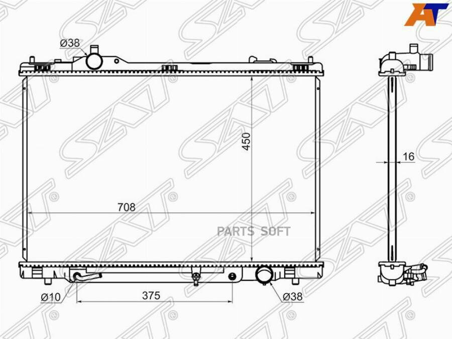 Радиатор Lexus LS 06-17 Sat арт. TY0007-07