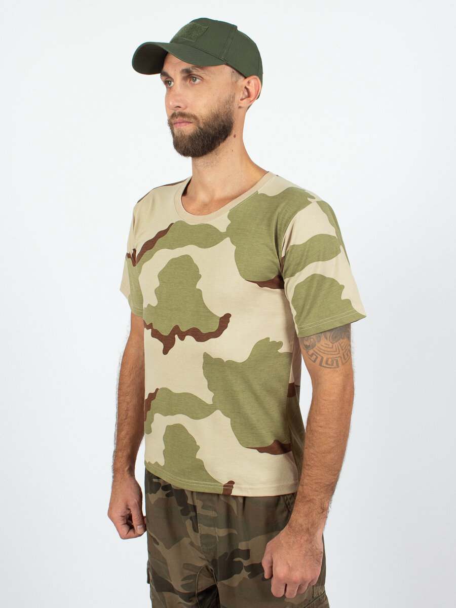 Футболка Футболка хлопковая охотничья камуфляжная Пустыня Desert