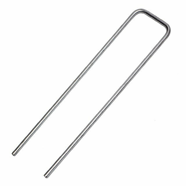 Скоба П-образная лето, 3х14 см, d 3 мм, металлическая для крепления укрывных материалов, 20 штук