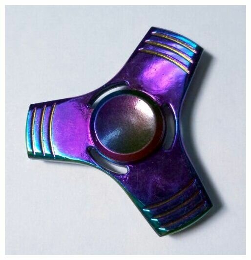 Спиннер металический НЛО в коробке перламутр