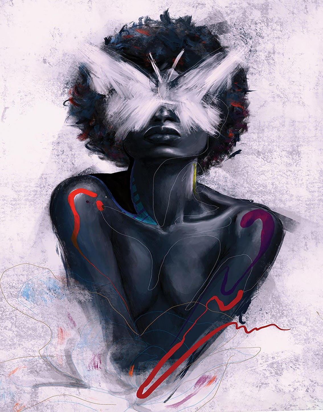 Картина по номерам "Незнакомка" 40х50 см, хлопковый холст на подрамнике, акрил, АртТойс