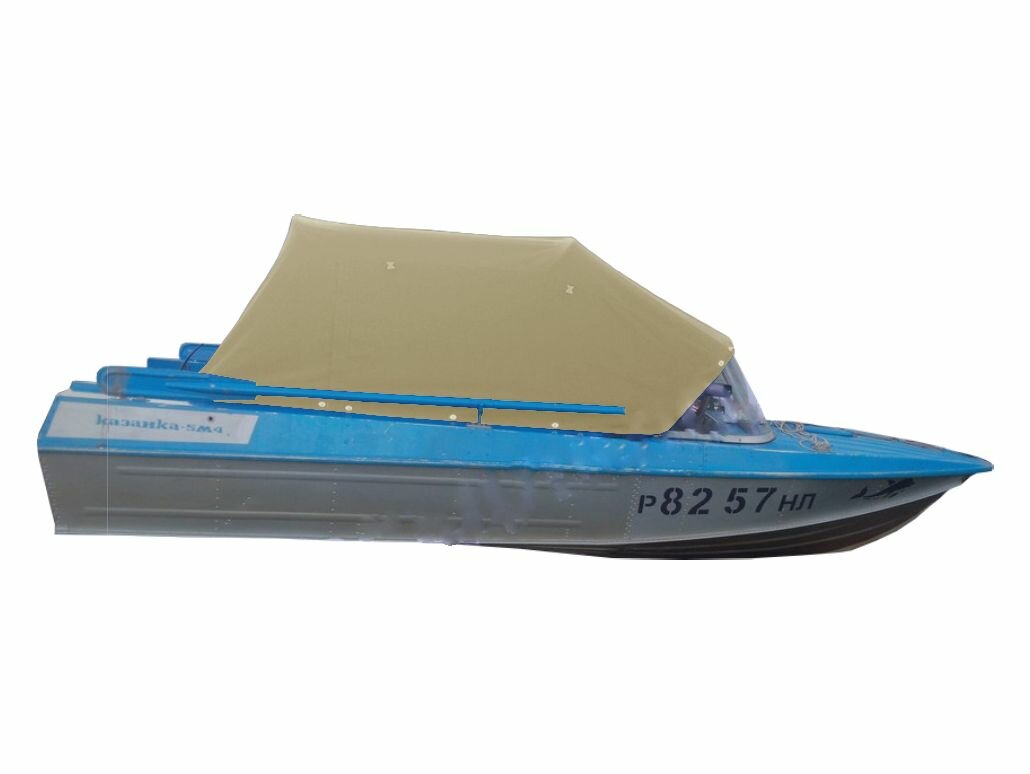 Казанка 5М2,3,4. Тент ходовой на штатное стекло и штатные дуги