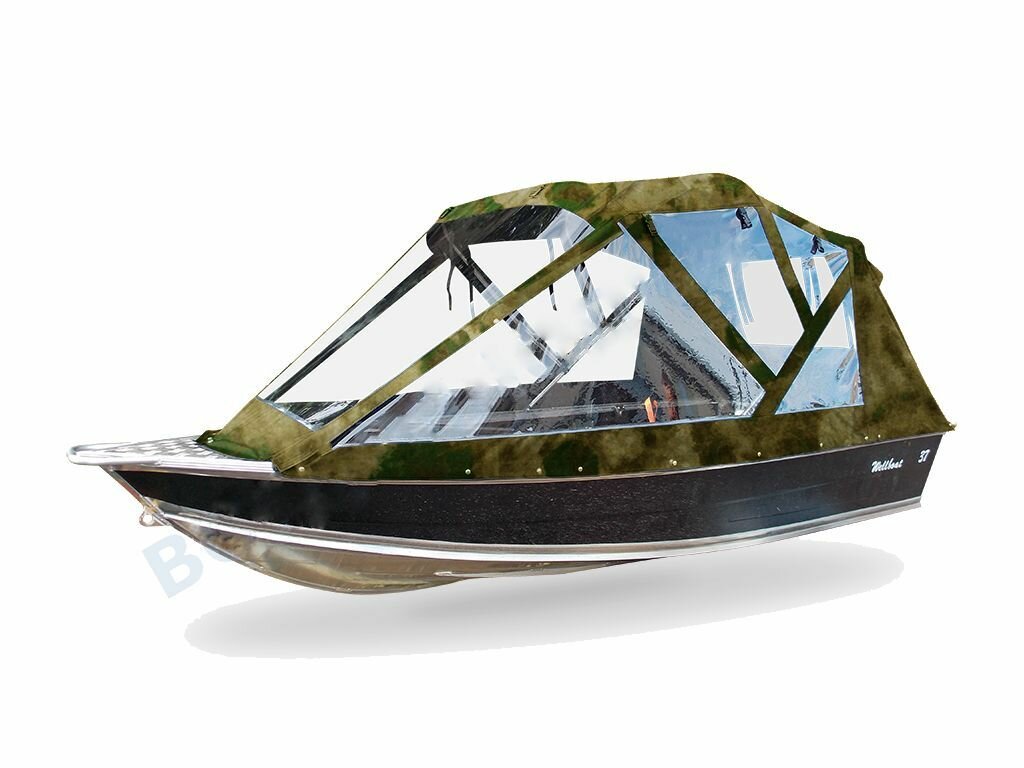 Wellboat-37 Next. Тент ходовой с дугами с креплениями