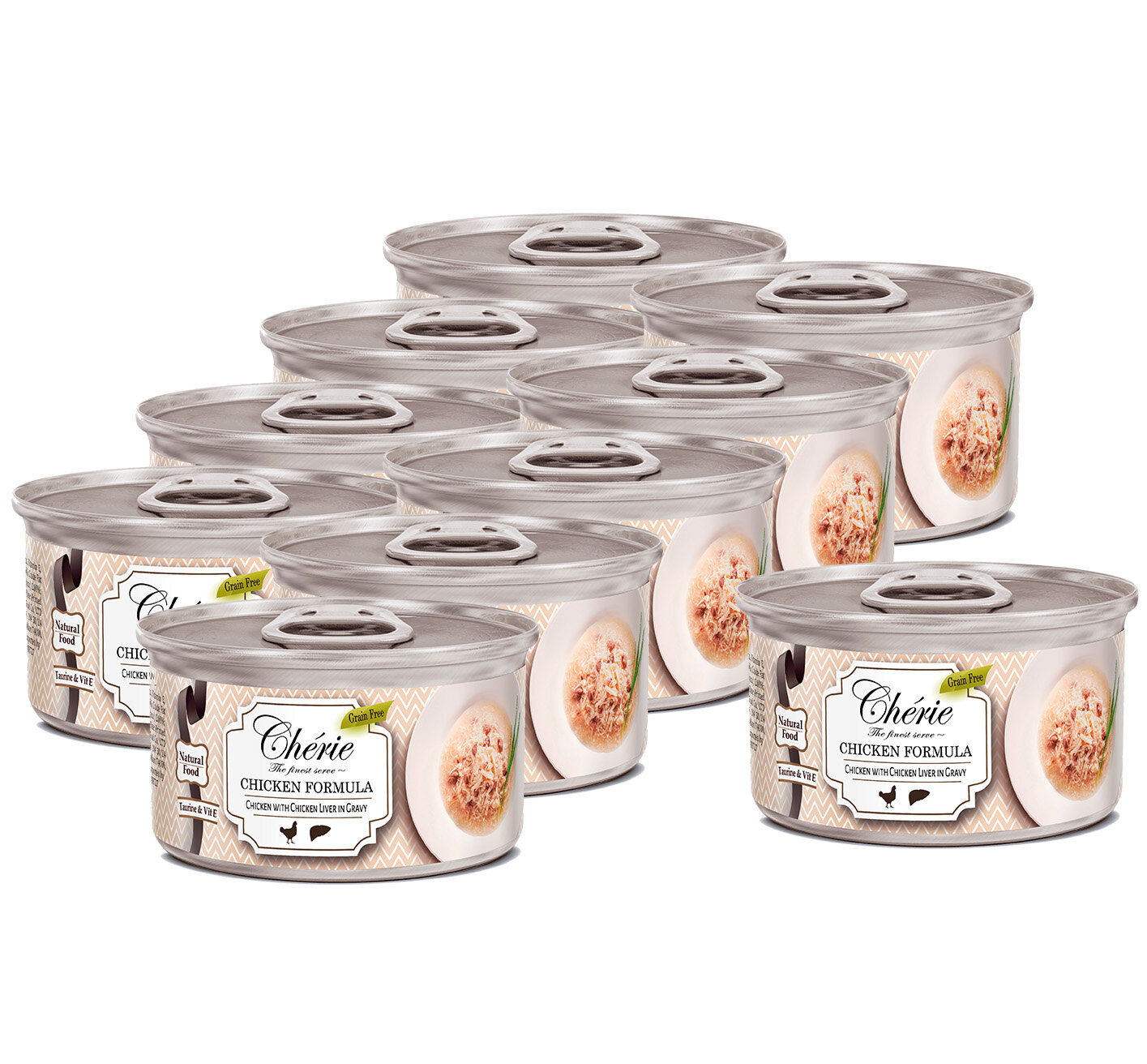 PETTRIC Курица с Куриной Печенью в Соусе. 80 г. х 10 шт.