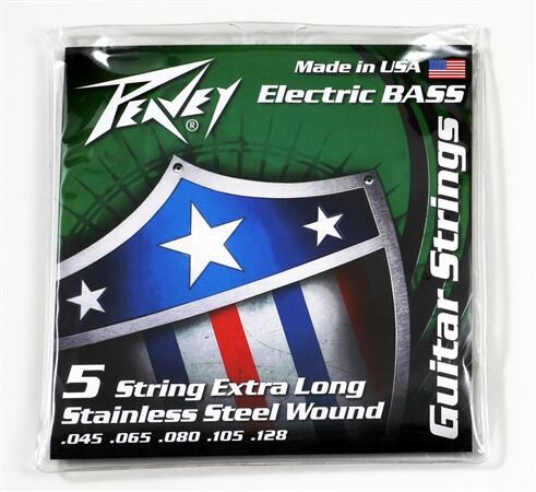 Струны для 5-струнной бас-гитары PEAVEY Stainless Steel-Wound 00578400 - (45-128)