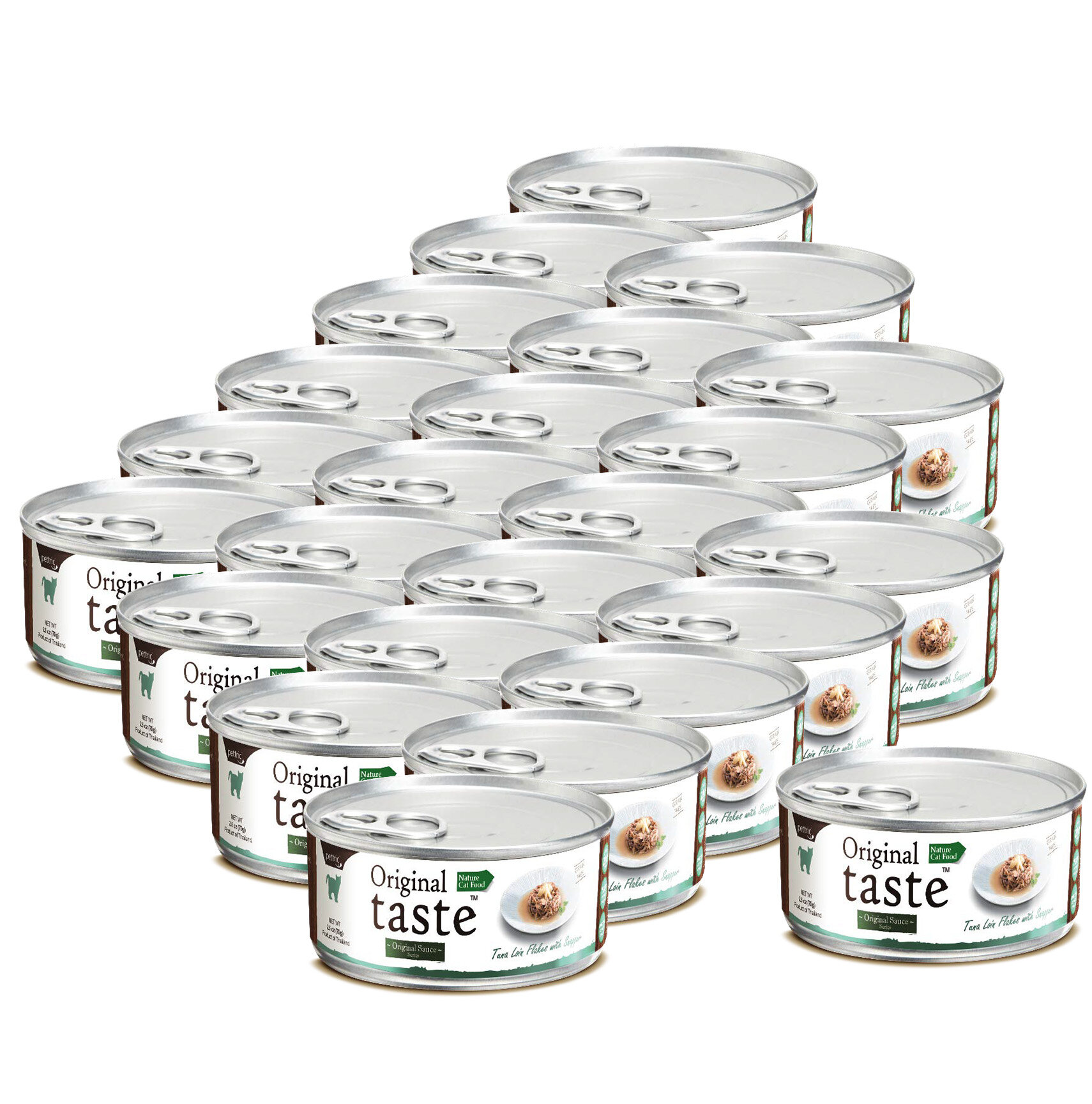 Pettric Original Taste влажный корм для кошек с тунцом и луцианом в соусе - 70 г x 24 шт.