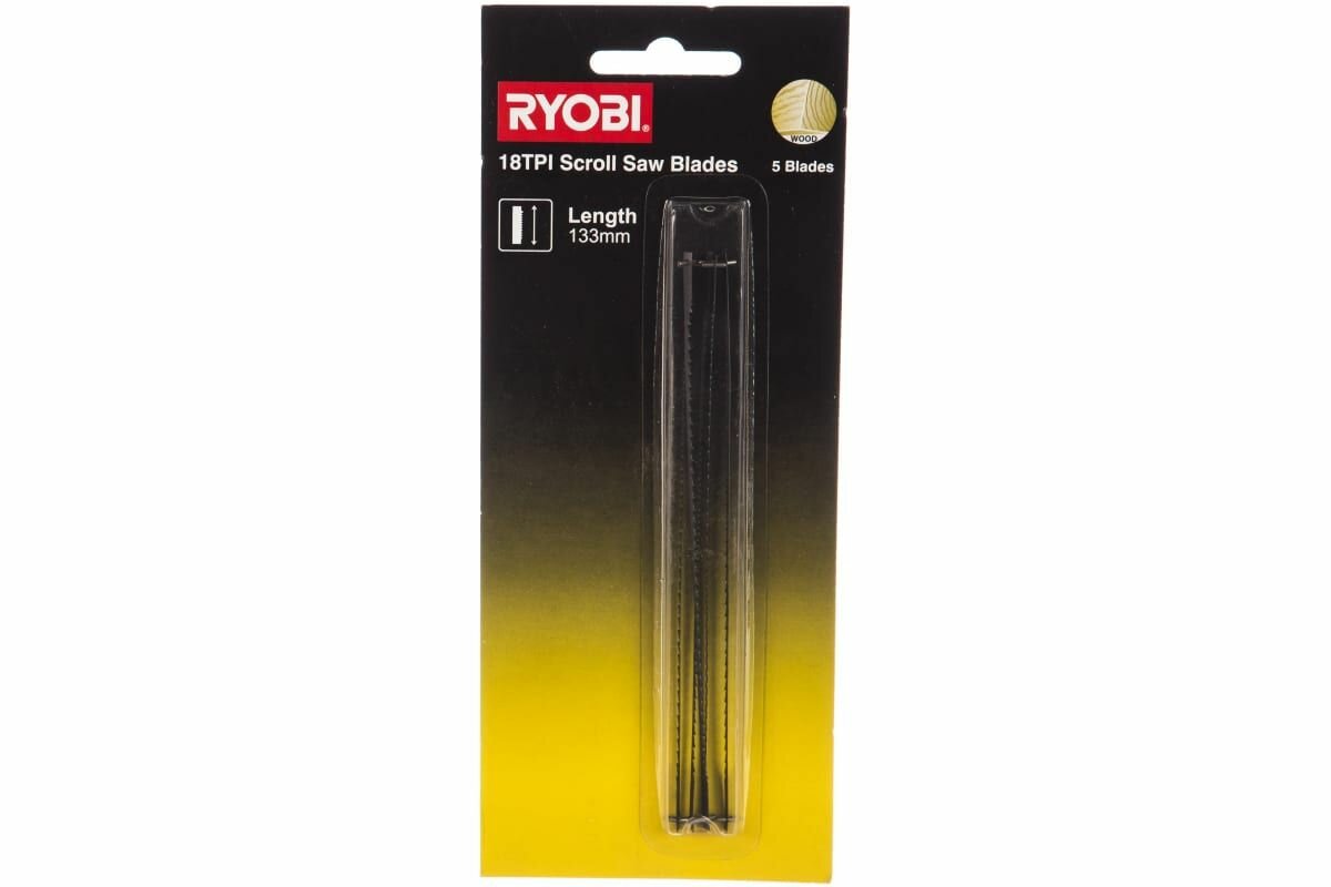 Набор полотен по дереву SSB18TPI (5 шт; 18TPI) для лобзикового станка Ryobi 5132002898